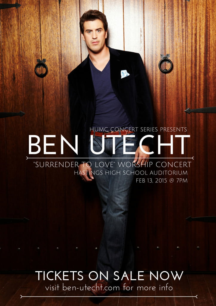 Ben Utecht Concert presented by HUMC at Hasting High School Feb 13th ...